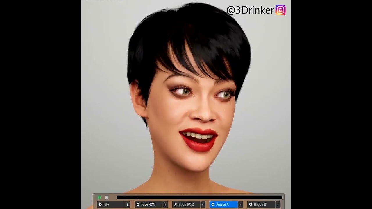 ArtStation - Real time Rihanna 3D animation on Metahuman