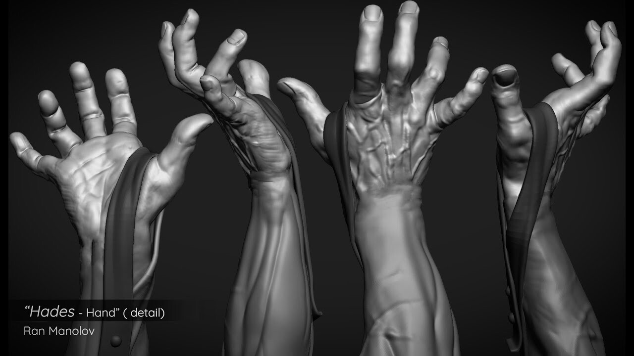 ArtStation - Hades - Right Hand( detail) - Timelapse