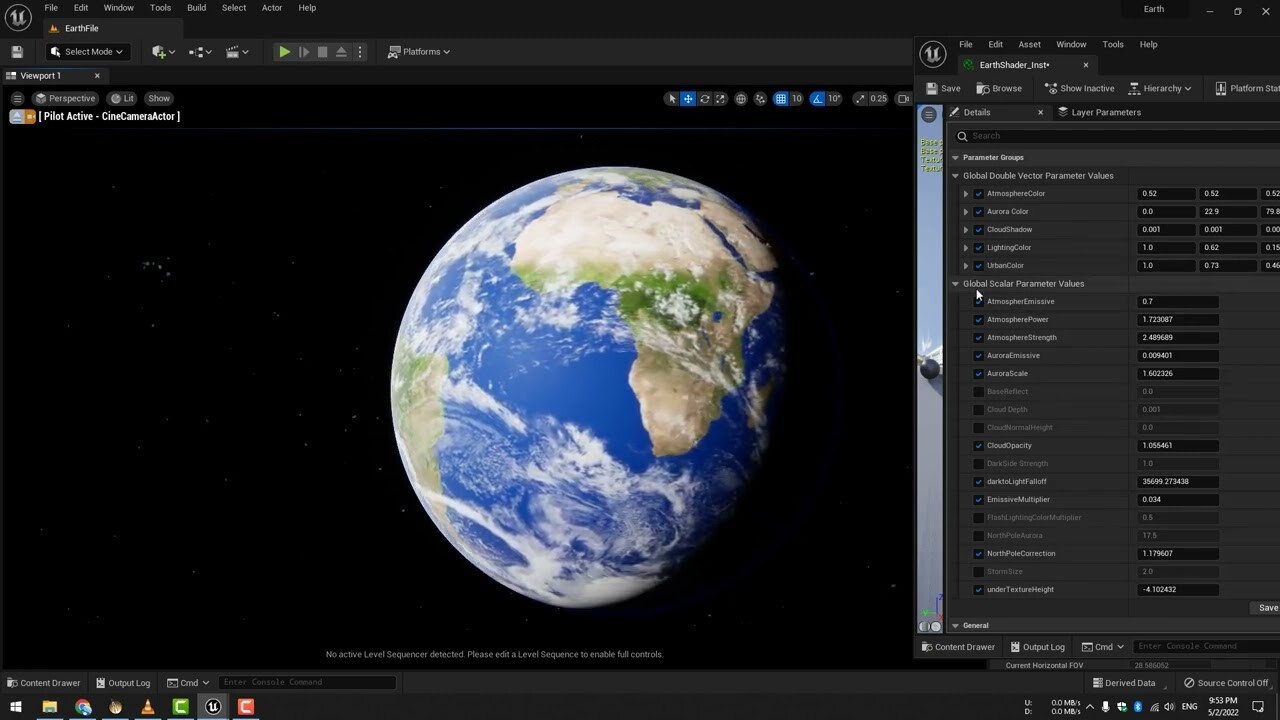 ArtStation - "Earth from space" Scene With Unreal Engine Blueprint ...