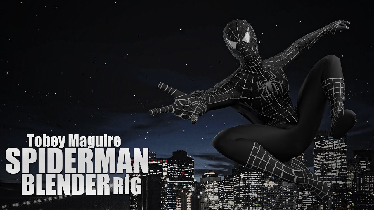ArtStation - Tobey Maguire Spiderman Blender Rig (Venom) Download!!