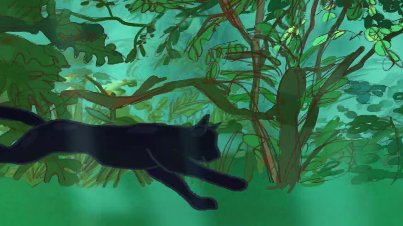 ArtStation - Jungle panther loop GIF animation