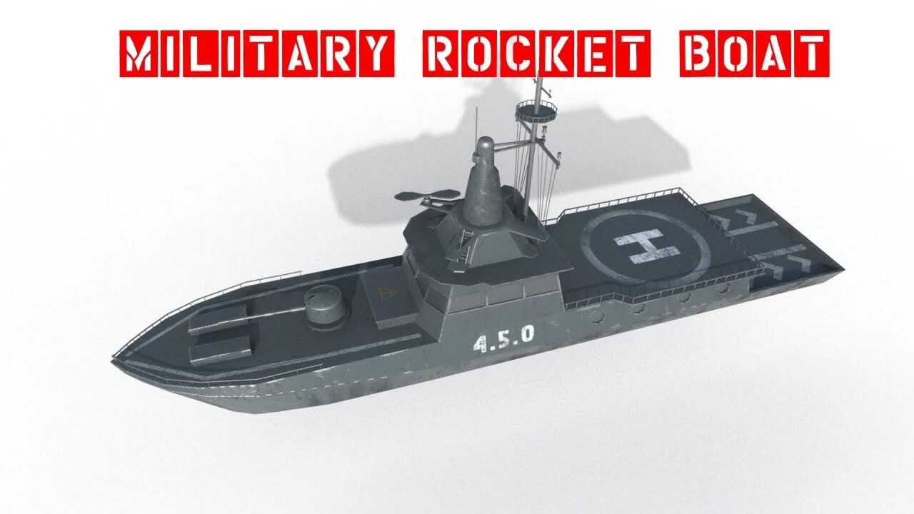 ArtStation - MILITARY ROCKET BOAT