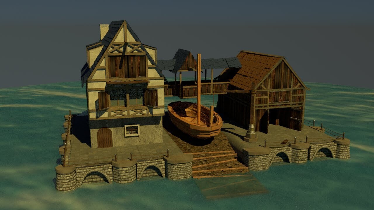 ArtStation - Medieval Dock