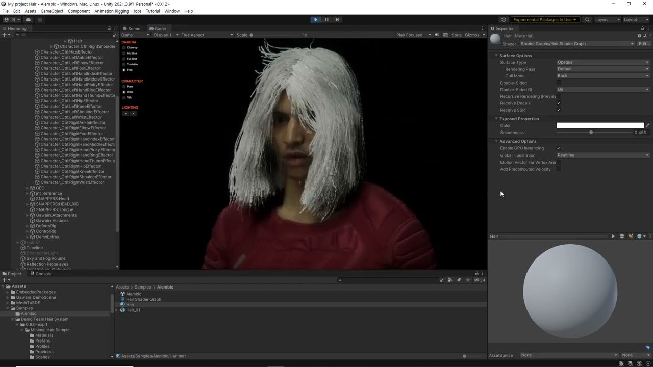 ArtStation - Unity Strand-based Hair Solution Alembic Test 02