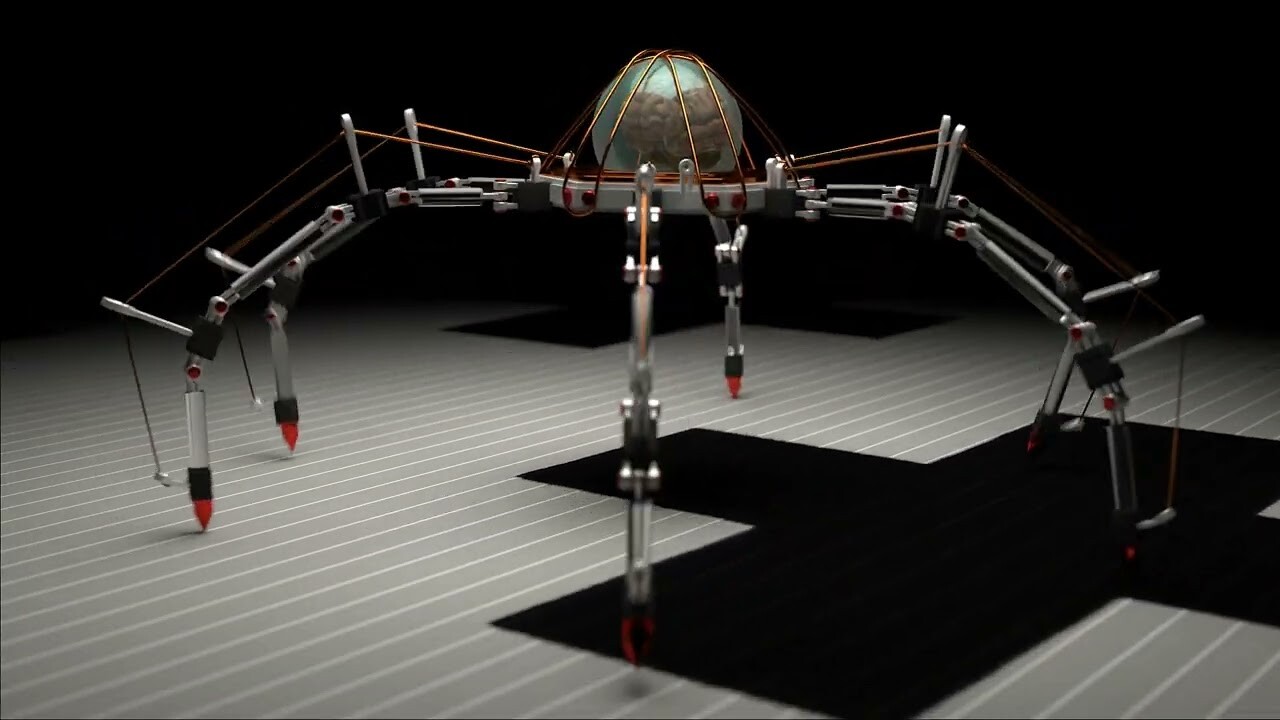 ArtStation - Mechanical-spider with Brains.
