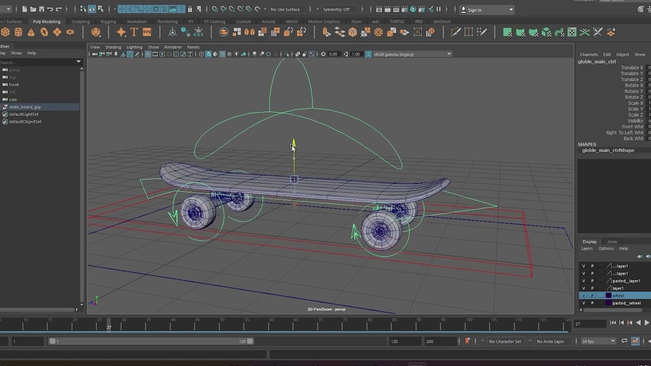 ArtStation - skate board Rigging