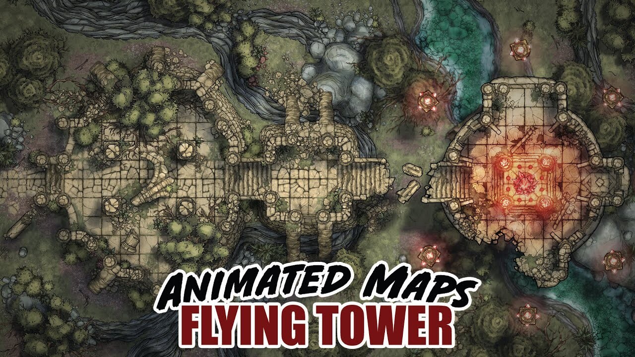 ArtStation - Animated Map-Flying Tower
