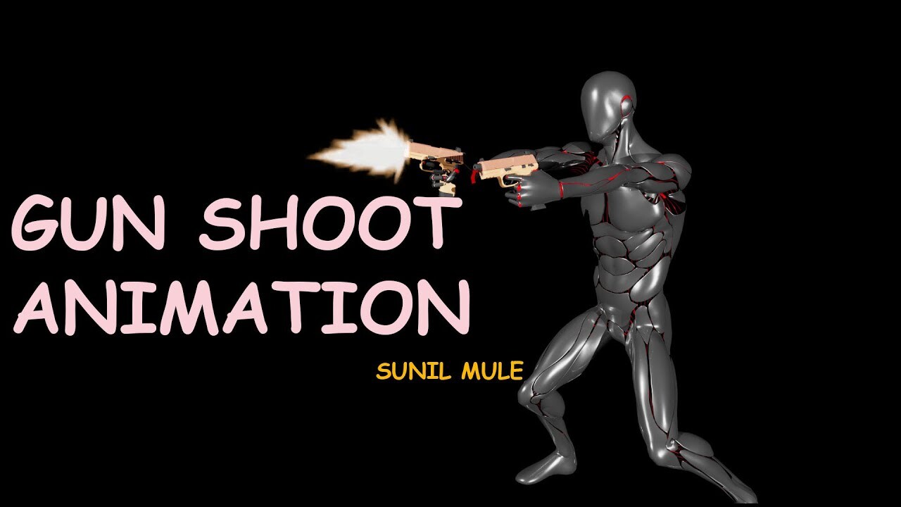 ArtStation - gun shooting animation