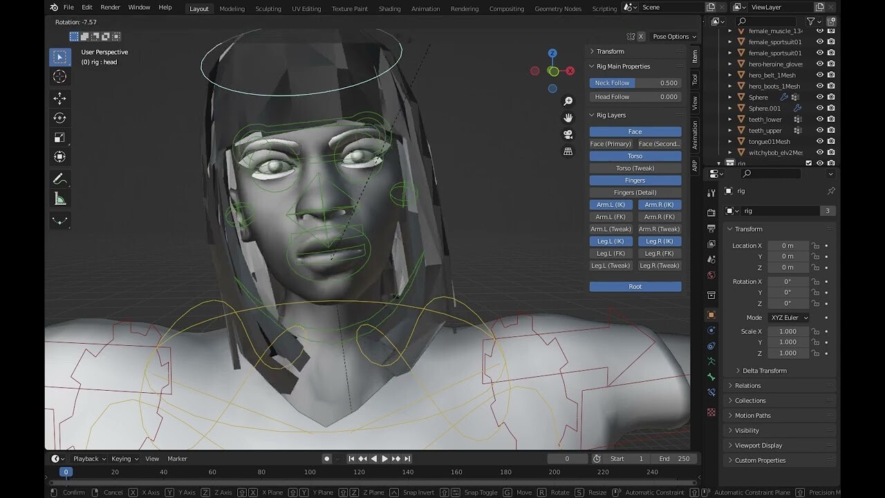 ArtStation - Female Rig Overview