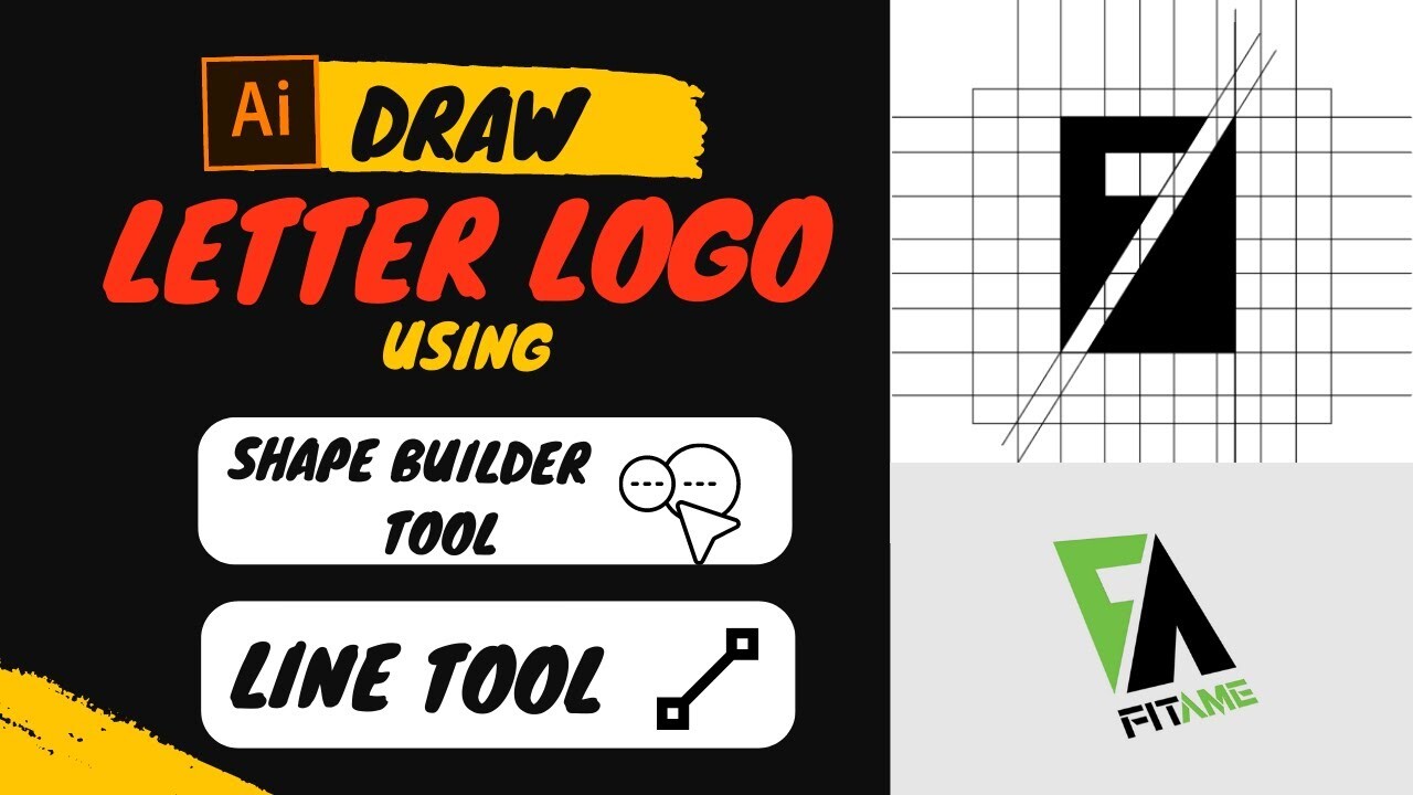 ArtStation - How to Draw any letter logo using Line tool & Shape ...