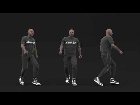 ArtStation - African American Brooklyn rapper walk cycle animation