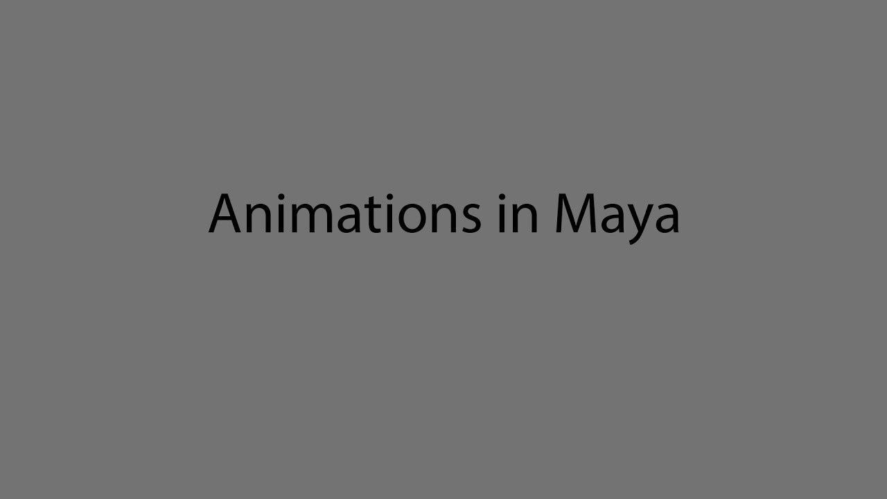 ArtStation - Maya Animation reel