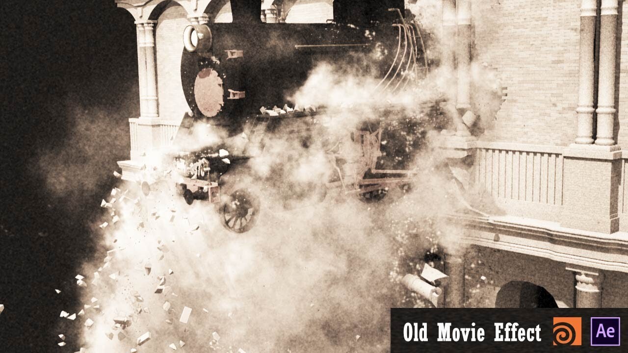 ArtStation - Locomotive accident project. Old movie effect.