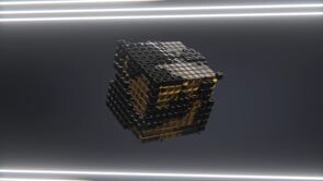 ArtStation - Pulsing Gold Cube