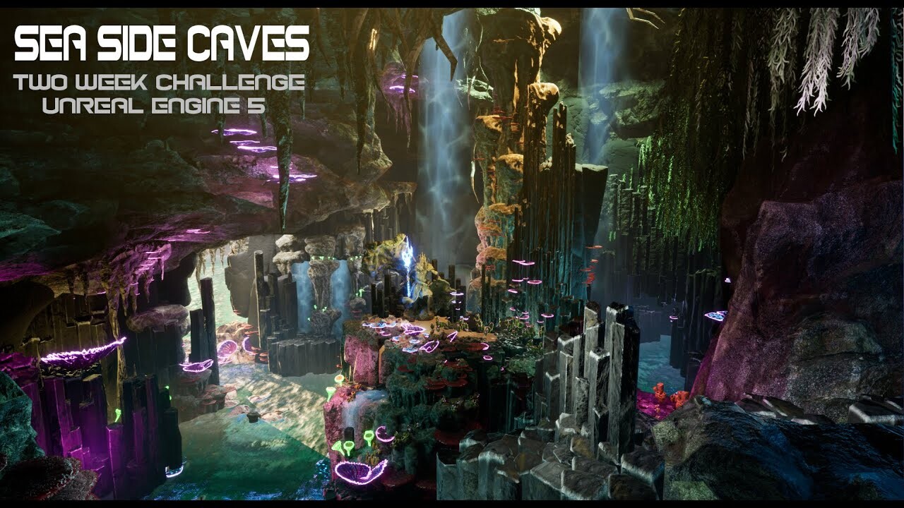 ArtStation - Sea Side Caves - Two week challenge