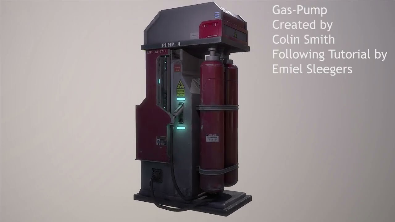 ArtStation - Scifi Gas Station Pump tutorial by Emiel Sleegers