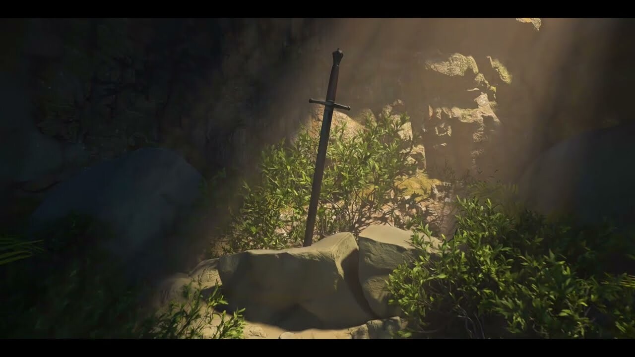 ArtStation - Sword in the cave (Unreal engine 4 Raytraced)