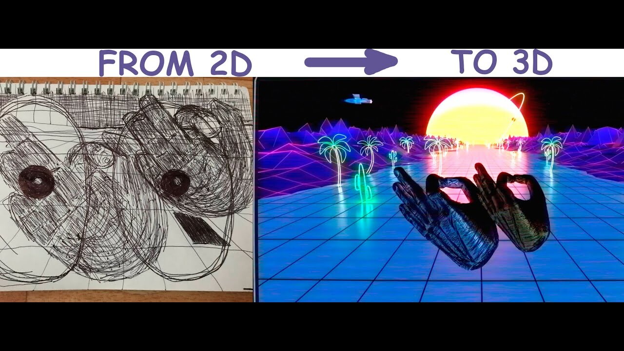 ArtStation - 2D drawing of my friend to short 3D animation clip for his ...