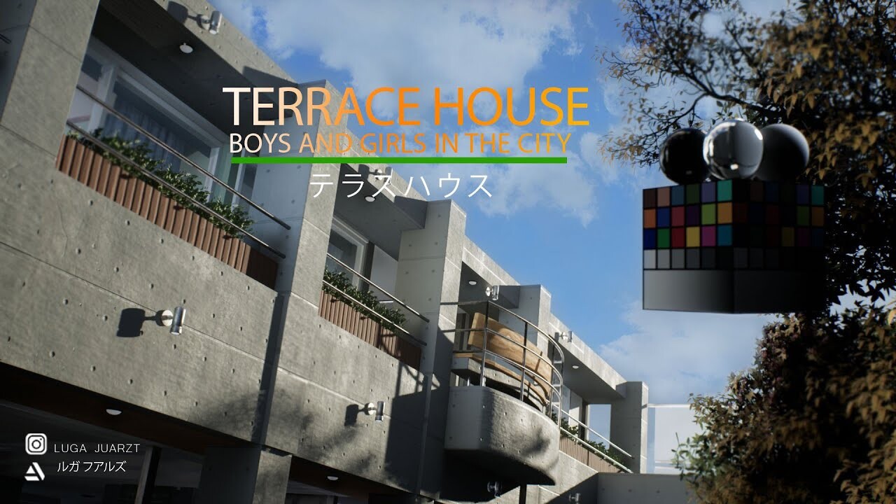 ArtStation - UE5 Terrace House - ArchVis