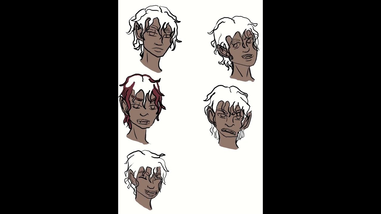 Jennifer Lafferty - Expression sheet, Aedan