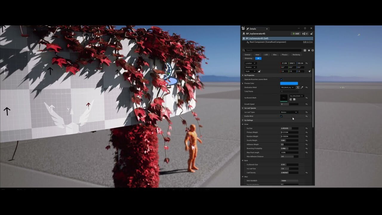 ArtStation - Crazy Ivy - Unreal Engine Procedural Ivy Generation Plugin