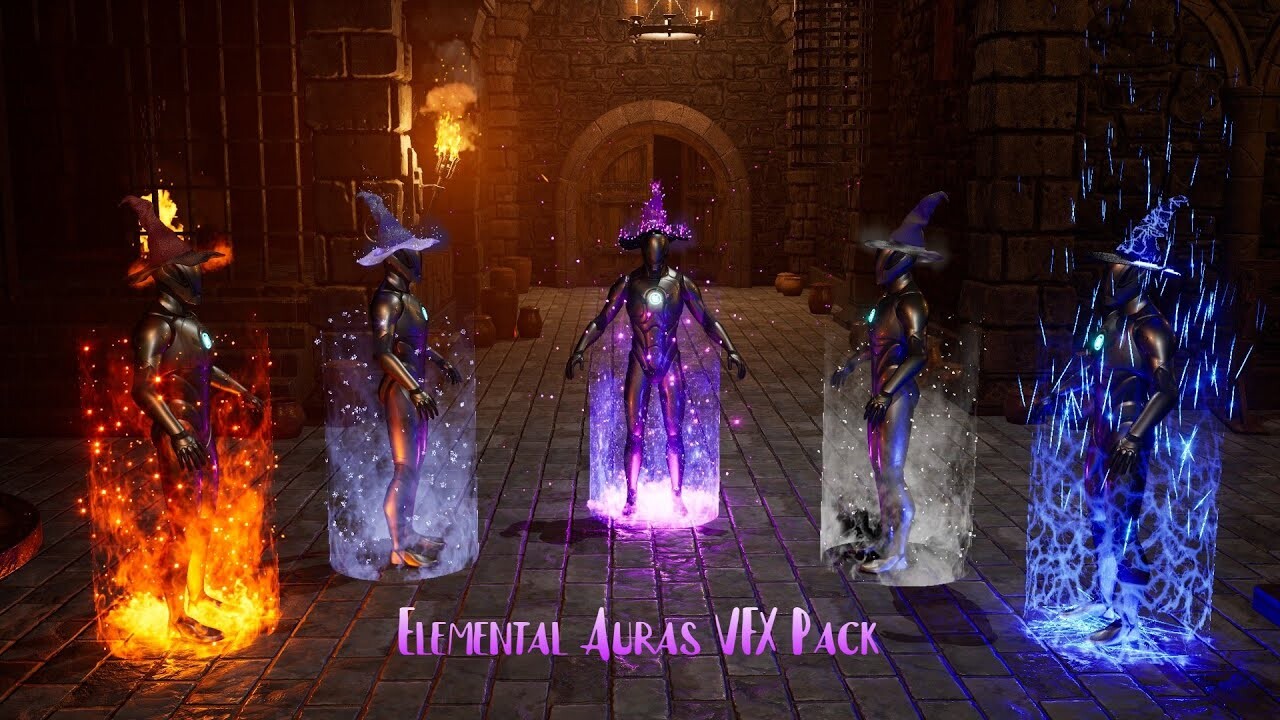 ArtStation - Unreal Engine 5 Elemental Auras VFX Pack on UE Marketplace / erol.ddckvfx