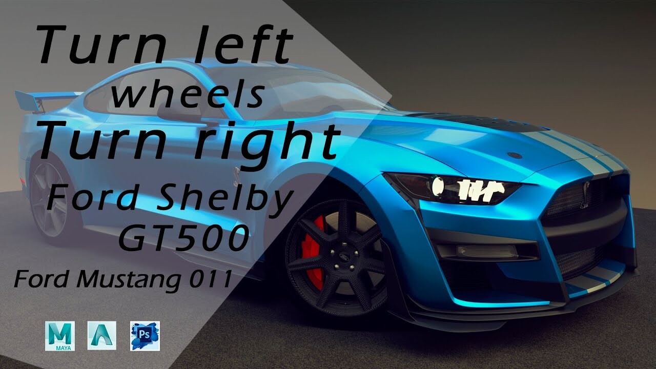 ArtStation - Turn left wheels turn right 360 degrees around the car ...