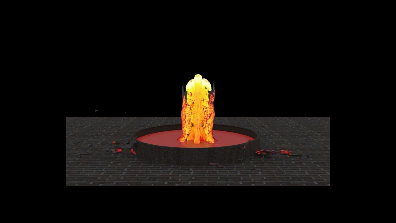 ArtStation - Portfolio 2 - Houdini Water and Lava