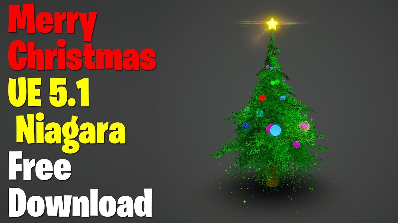 ArtStation - Merry Christmas Everyone! | UE 5.1 Niagara Xmas Tree free ...