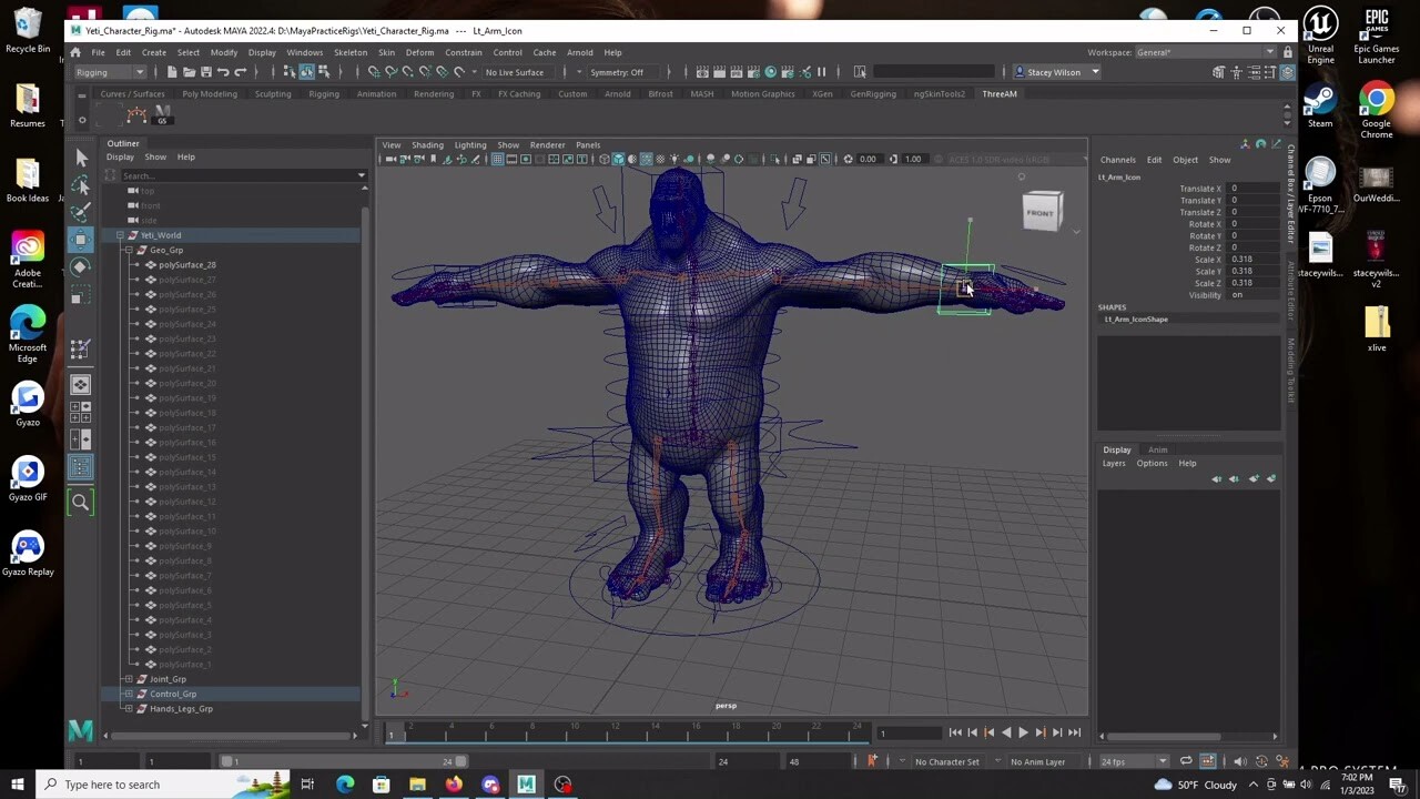 ArtStation - Cinematic Yeti Character Rig