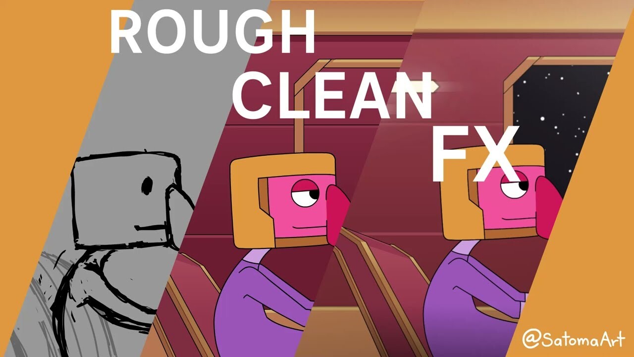 ArtStation - Animation Exercise - Pink Pilot - Rough, Clean Up, FX