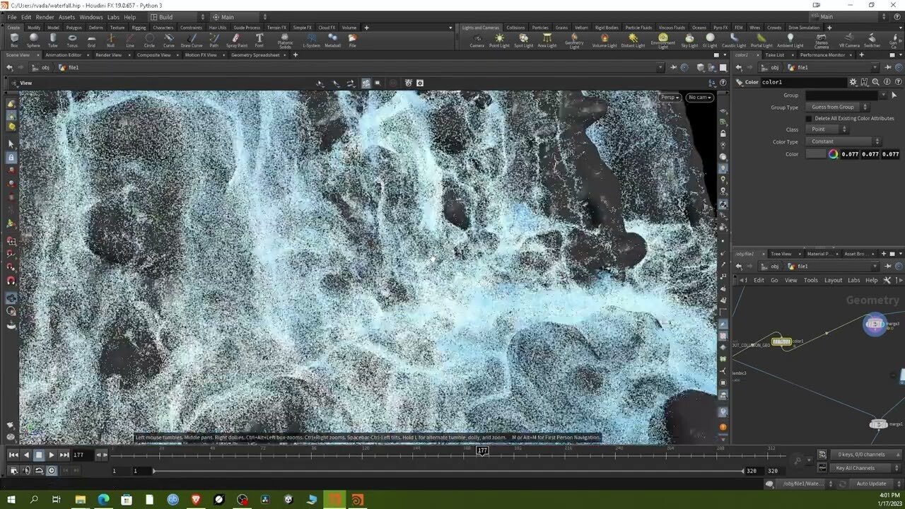 ArtStation - Waterfall Sim in Houdini