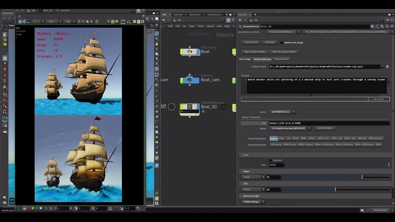 ArtStation - Houdini PDG & Stable Diffusion