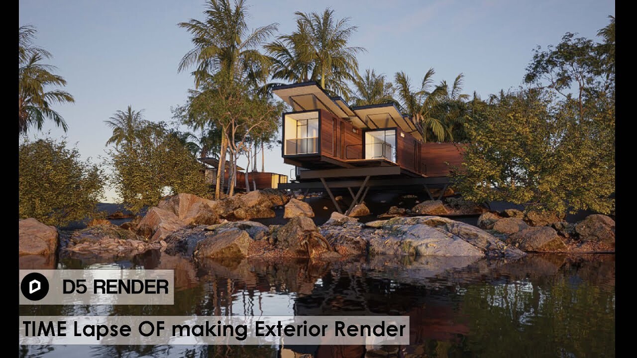 ArtStation - TIME-LAPSE: How To Render an d5 render Container Beach ...