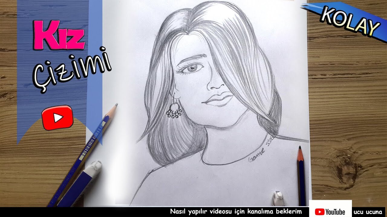 ArtStation - KARAKALEM PORTRE KIZ RESMİ ÇİZİMİ UCU UCUNA