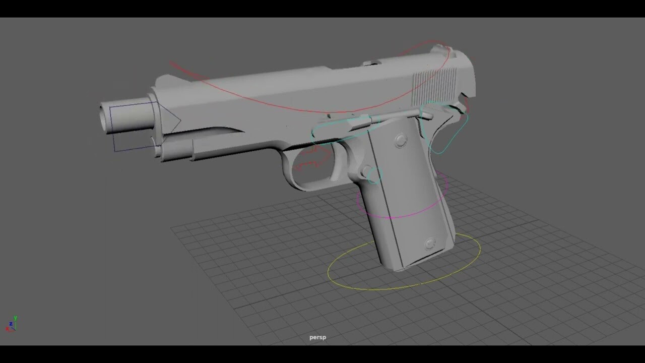 ArtStation - 1911 firing animation