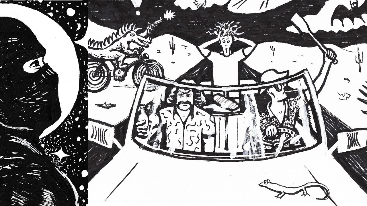 ArtStation - Drawing illustration for Fear and Loathing in Las Vegas