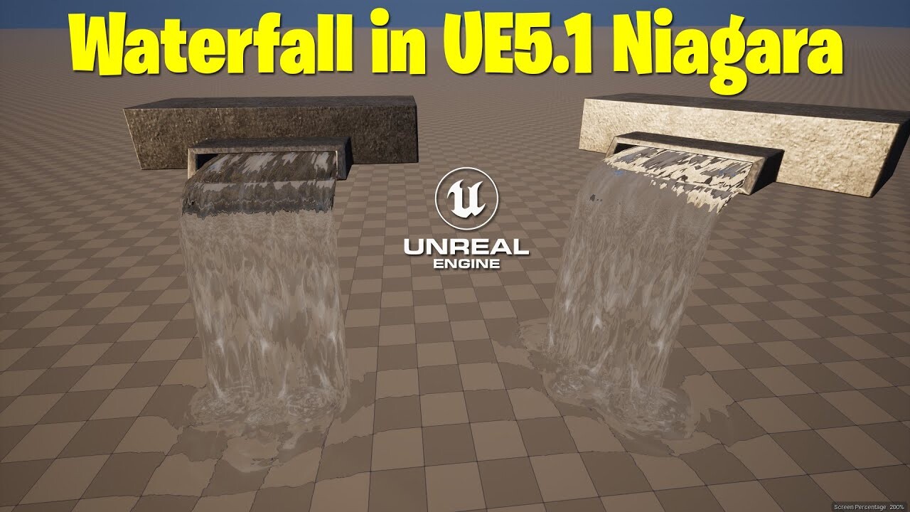 ArtStation - Waterfall in Unreal Engine 5 Niagara Tutorial | Download Files