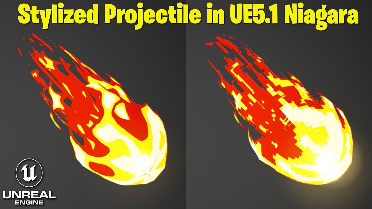 ArtStation - Stylized Projectile in Unreal Engine 5.1 Niagara Tutorial | Download Files