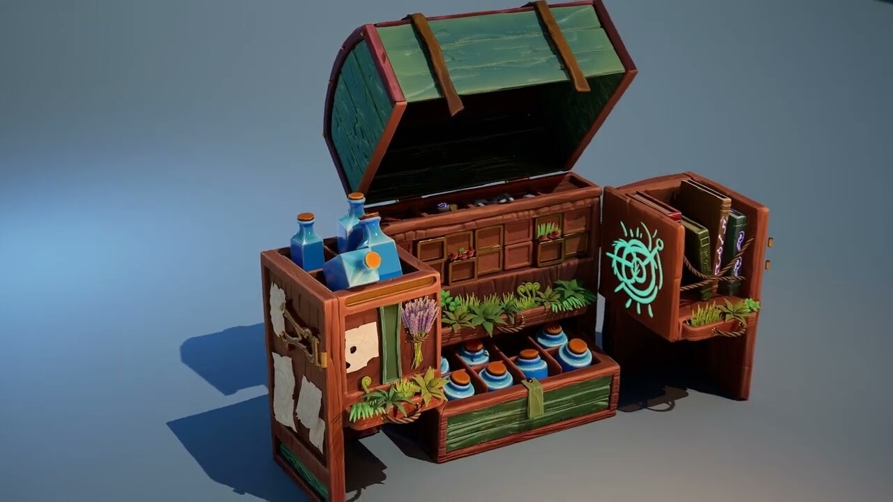 ArtStation - Stylized Chest Fantasy Prop