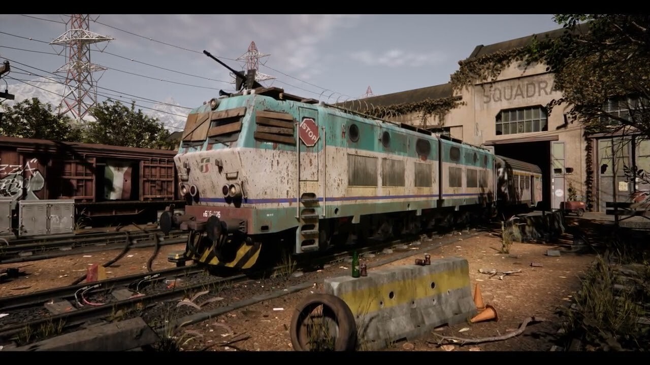 ArtStation - Post Apocalyptic Italian Train Yard