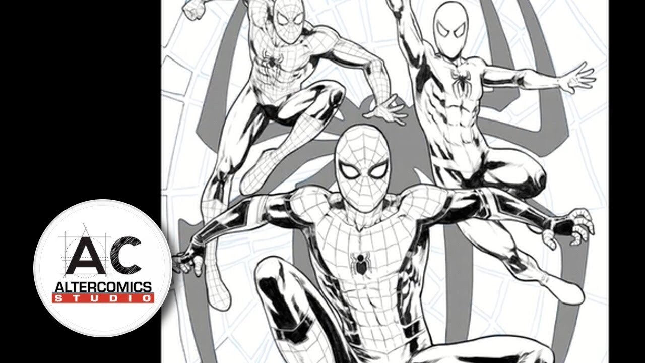 ArtStation - Speed inking Spider-man commission