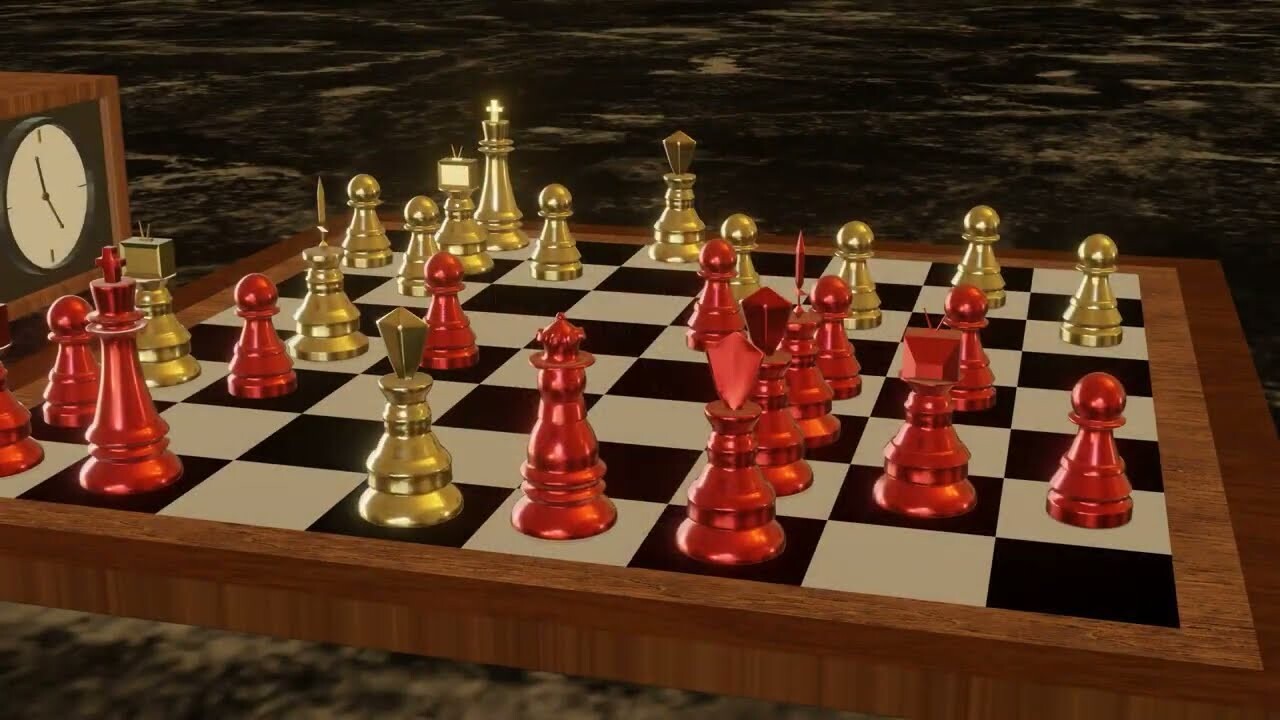 ArtStation - ANIMATED Chess Set | 3D Animation (Blender)