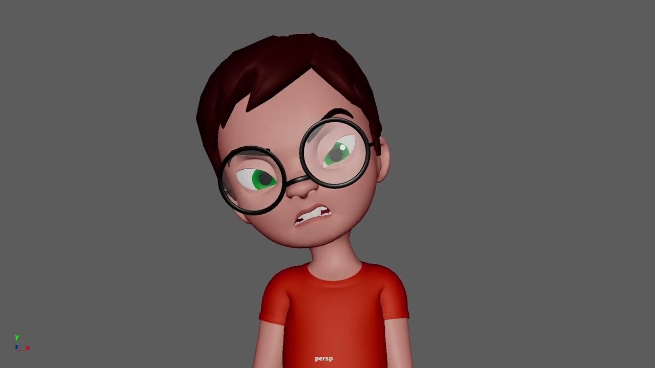 ArtStation - Character Blinking/Showing Emotion Loop