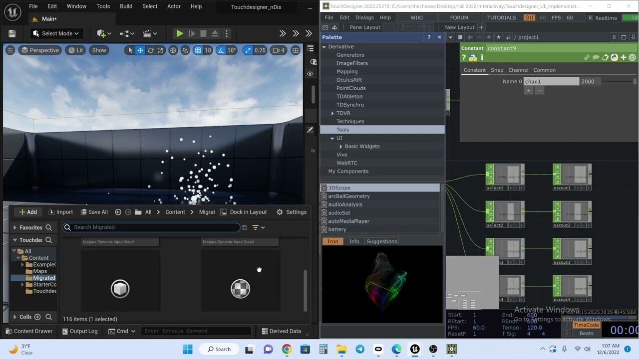 ArtStation - Unreal x Touchdesigner OSC Implementation