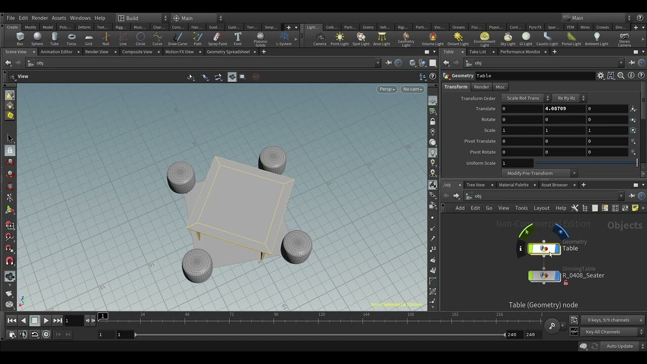 ArtStation - Procedural Dining Table - Houdini