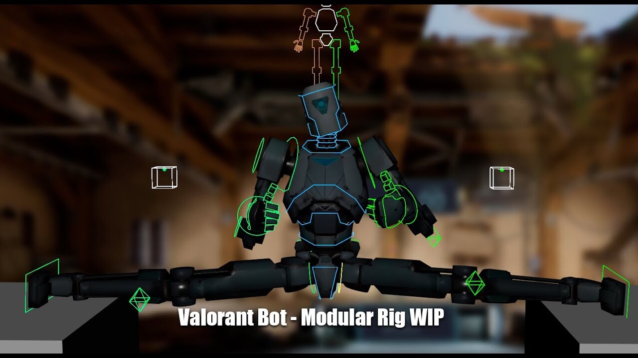 ArtStation - Valorant Bot - Modular Rig WIP