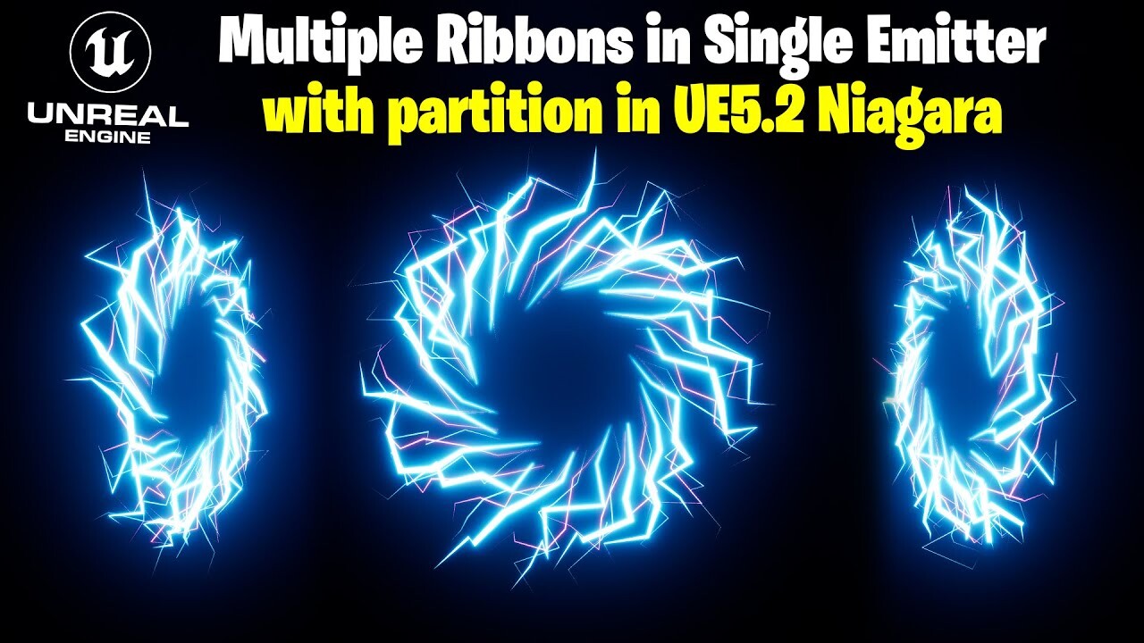 ArtStation - Multiple Ribbons in Single Emitter with Partition in UE5.2 Niagara Tutorial ...