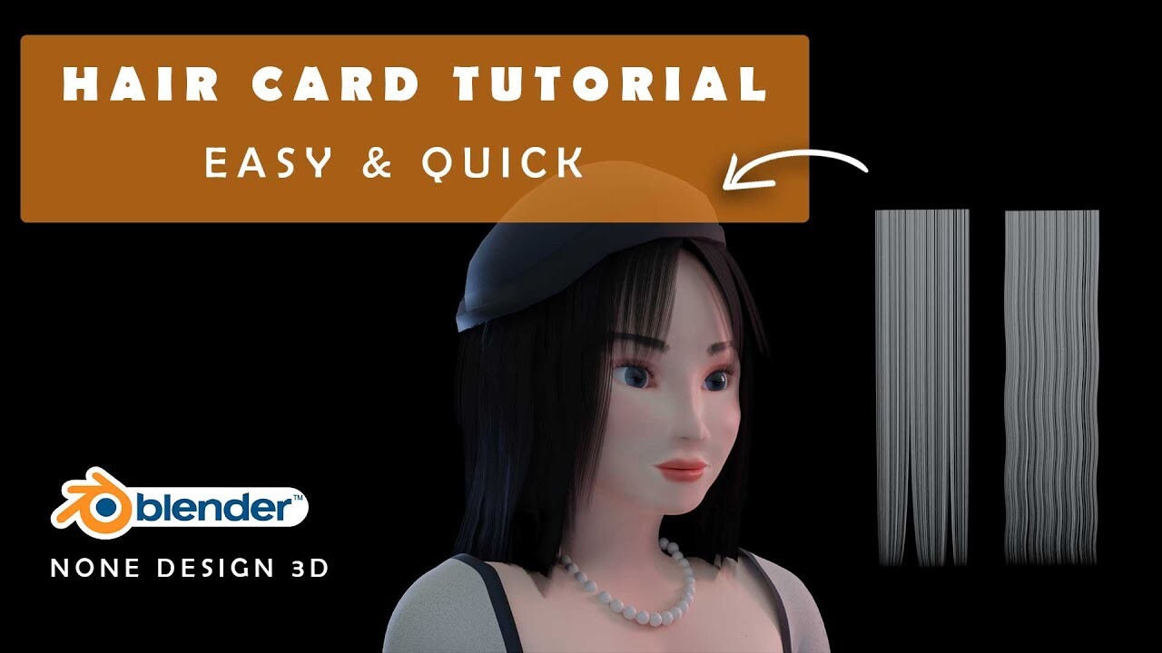 ArtStation - Blender Hair Cards for Game-Ready Character Creation (EASY ...