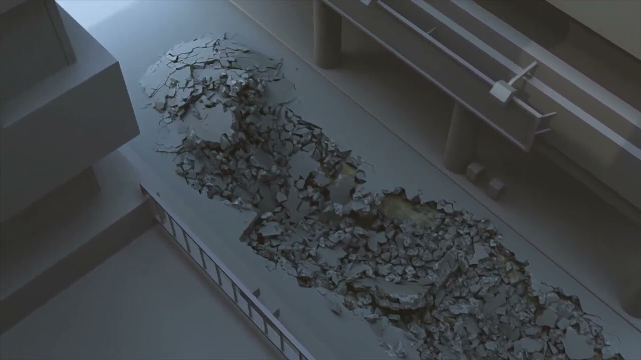 ArtStation - Houdini ground up force destruction scene